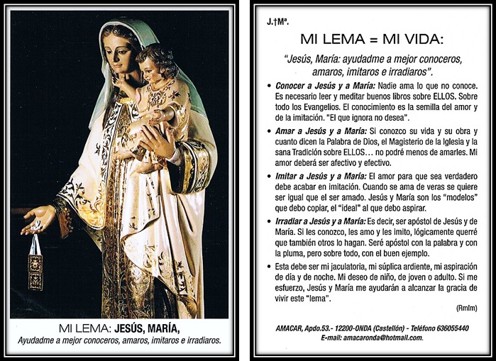 MI LEMA: JESÚS, MARÍA | Contracorriente